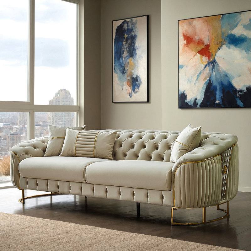 Rosdorf Park Lagarius 3 - Piece Velvet Living Room Set | Wayfair